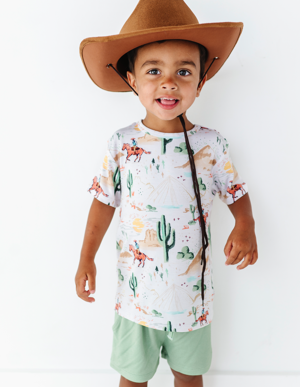 Western Cowboy Bamboo Shirt + Short Set – Queens & Castles Boutique