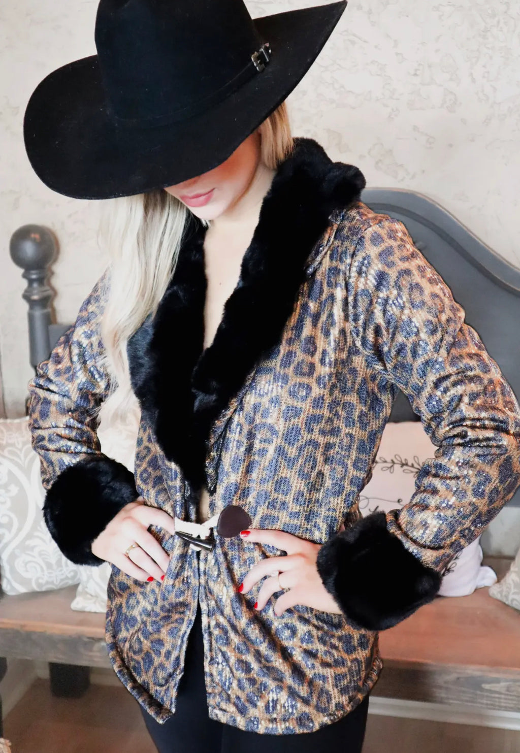 Sequins Leopard Fur Jacket – Queens & Castles Boutique
