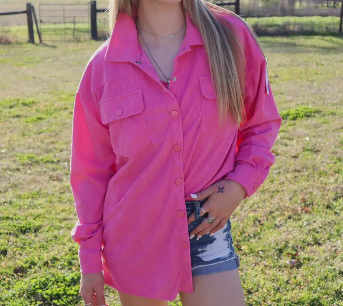 Pink Corduroy Shacket – Queens & Castles Boutique